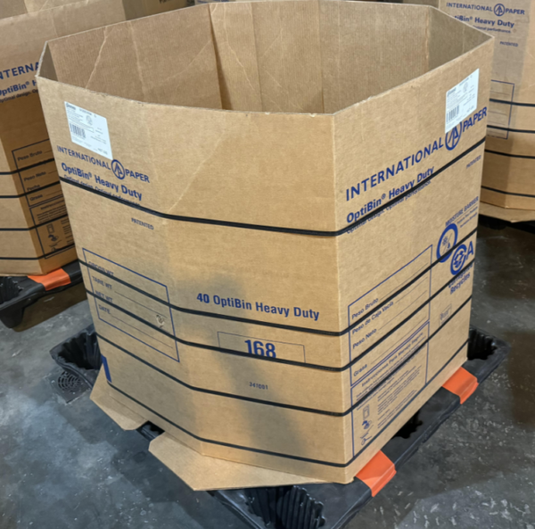 Double Wall Octagon Gaylord Pallet Box - 48 x 40 x 40 in, 2-wall poly ...
