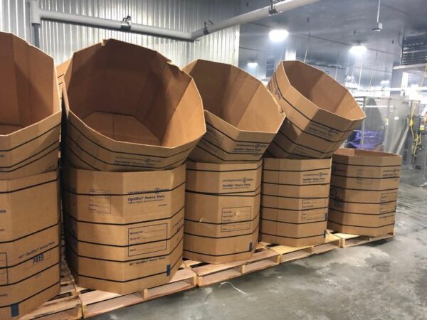 Double Wall Octagon Gaylord Pallet Box - 48 x 40 x 40 in, 2-wall poly ...